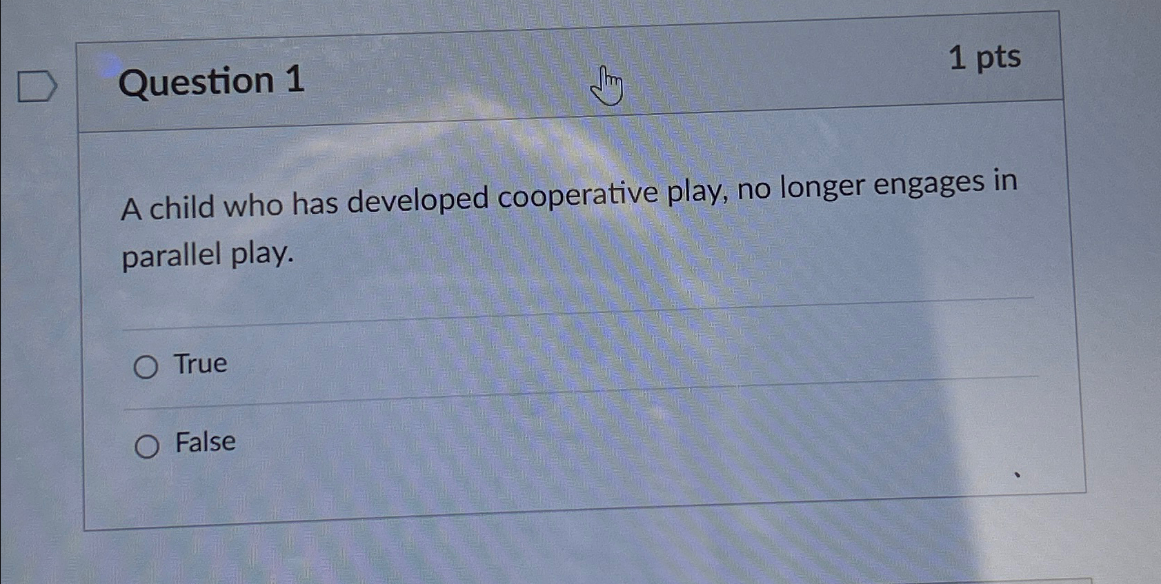 Solved Question 11 ﻿ptsA child who has developed cooperative | Chegg.com