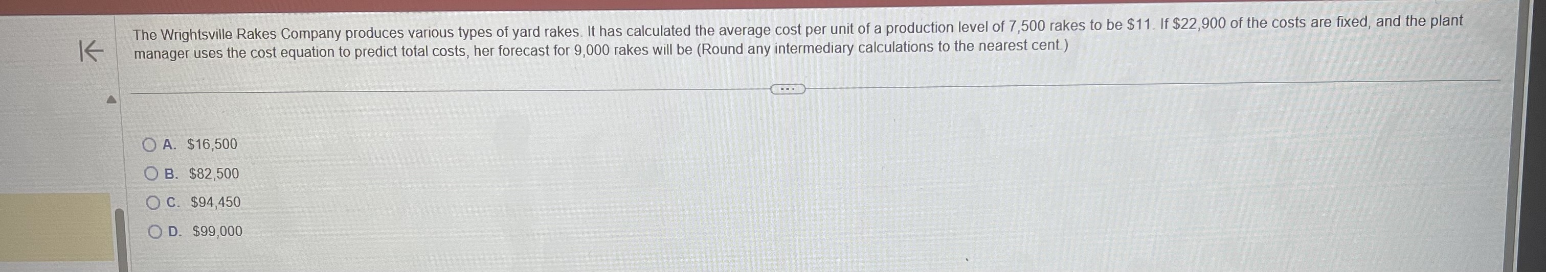 Solved manager uses the cost equation to predict total | Chegg.com