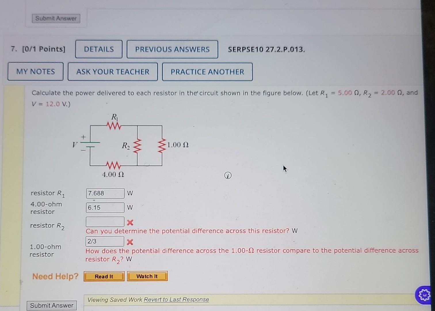 Solved Calculate the power delivered to each resistor in | Chegg.com