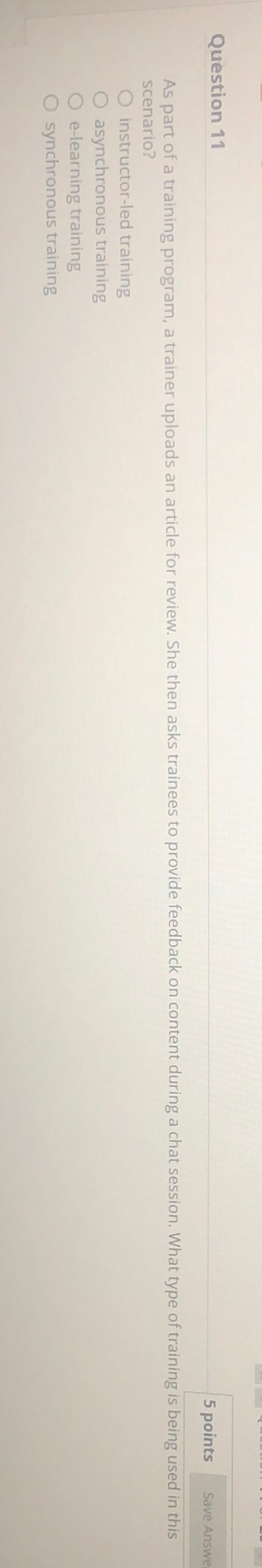 Solved Question 115 ﻿pointsscenario?instructor-led | Chegg.com