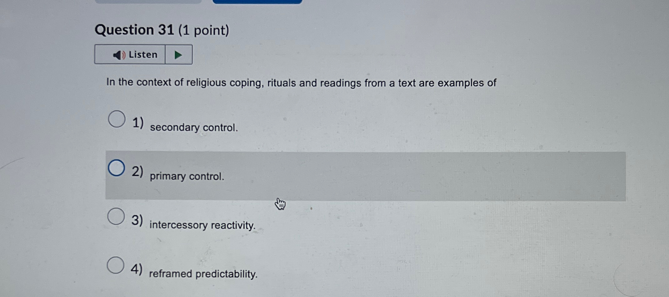 Solved Question 31 (1 ﻿point)In the context of religious | Chegg.com