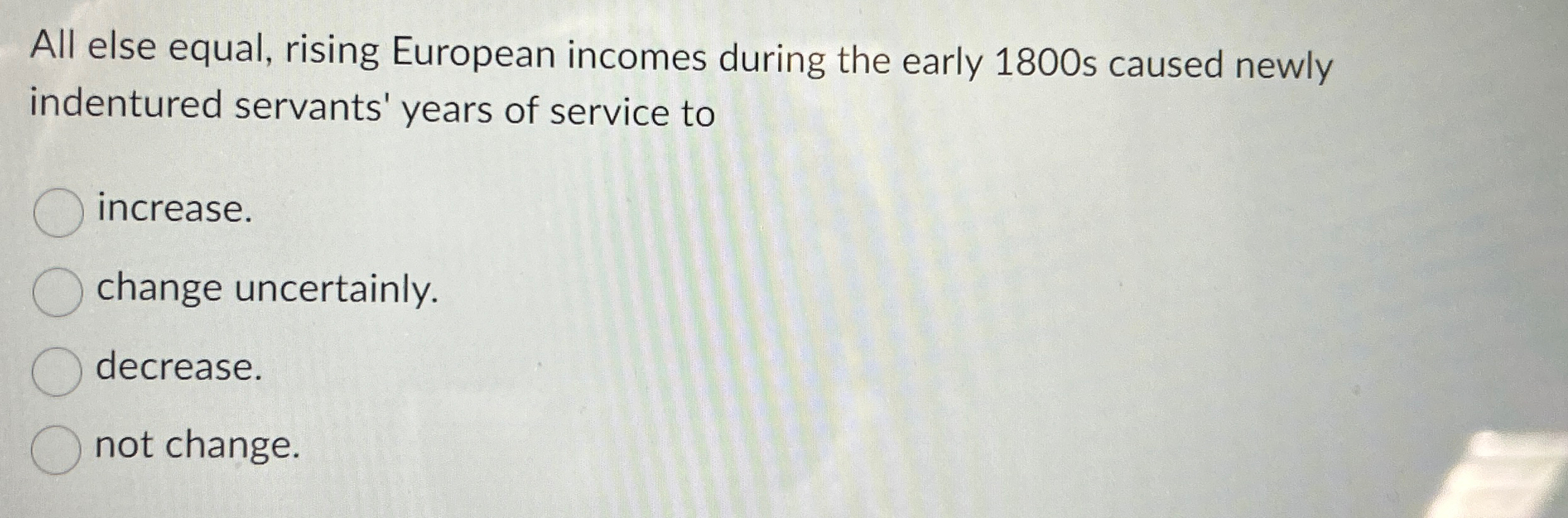 Solved All else equal, rising European incomes during the | Chegg.com