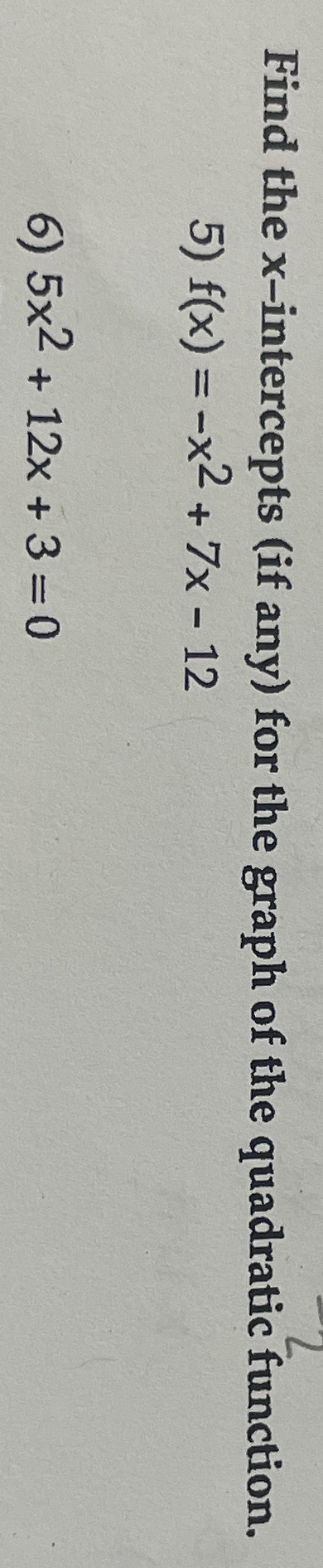 Solved Find the x-intercepts (if any) ﻿for the graph of the | Chegg.com
