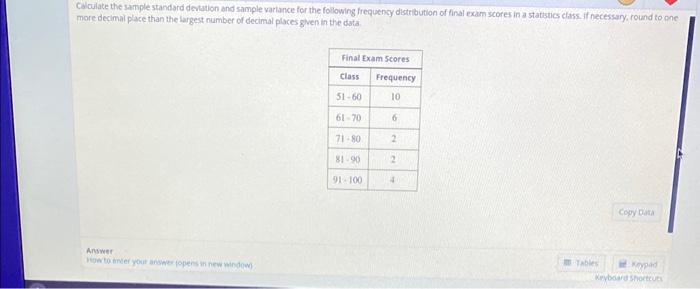 Solved Calculate the sample standard devation and sample | Chegg.com