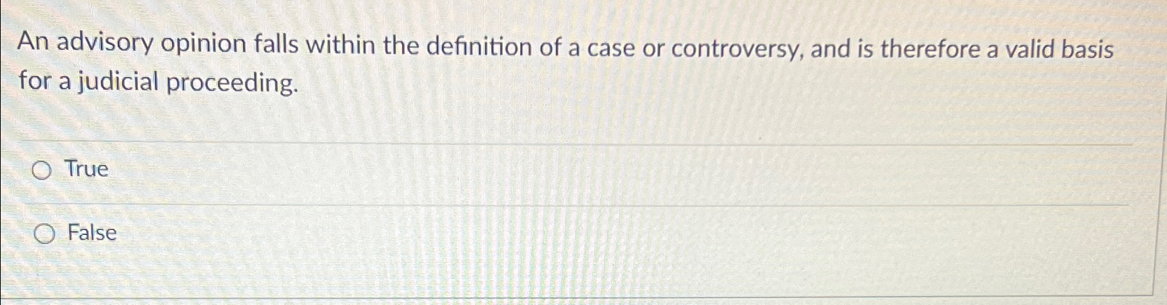 Solved An advisory opinion falls within the definition of a | Chegg.com