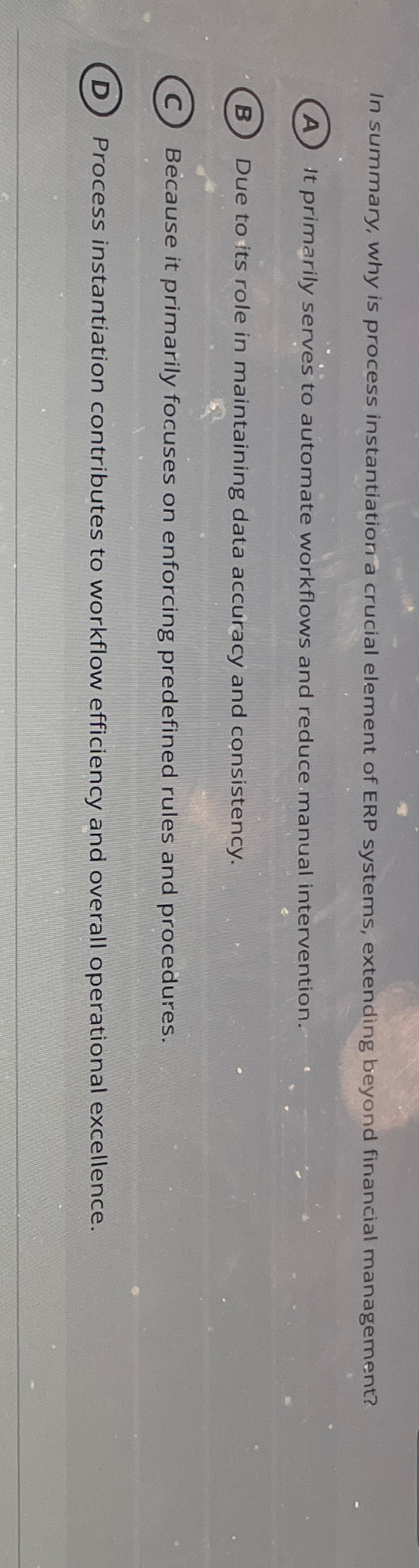 Solved In summary, why is process instantiation a crucial | Chegg.com