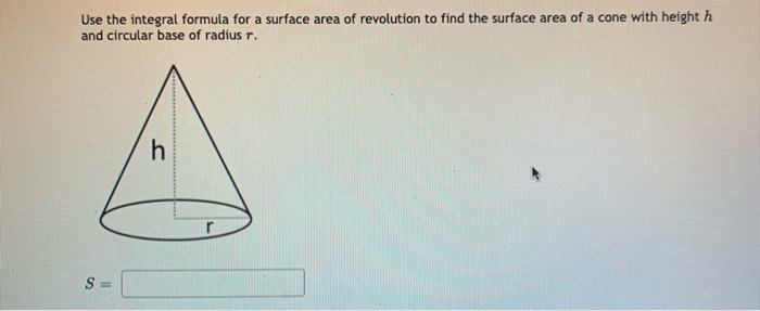 Solved Use the integral formula for a surface area of | Chegg.com