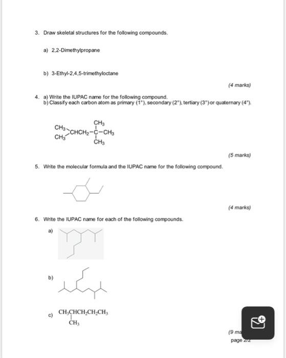 Solved Student name: Student number: 1. Classify each of the | Chegg.com