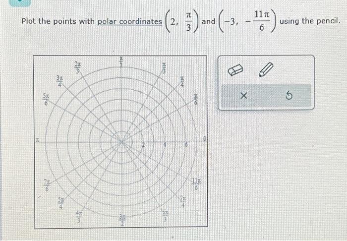 Solved Plot The Points With Polar Coordinates 2 3π And