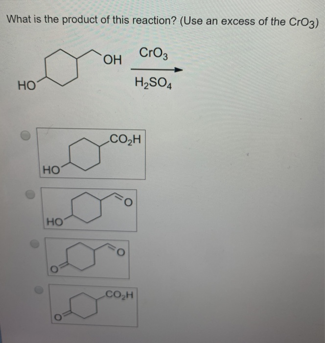 Solved What is the product of this reaction? (Use an excess | Chegg.com