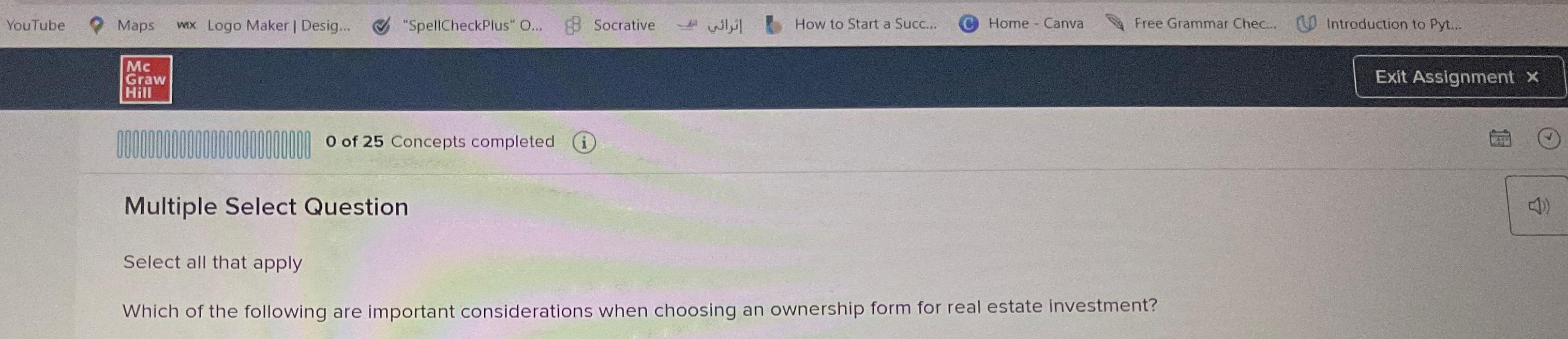 Solved Exit Assignment Xo Of 25 ﻿concepts Completed