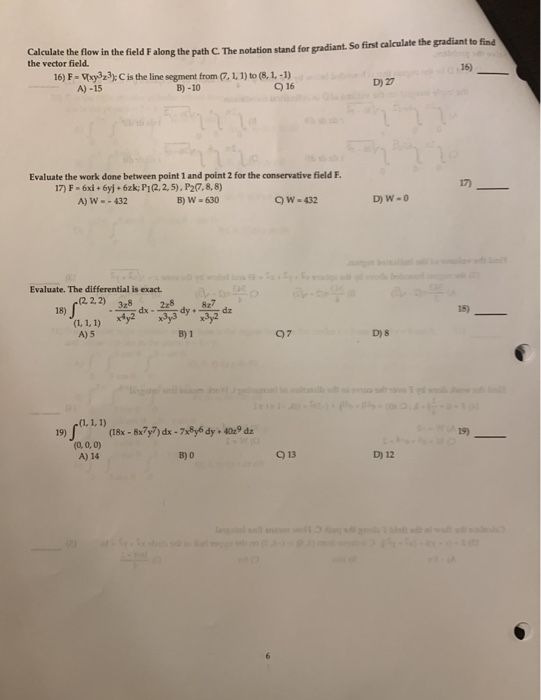 Solved Calculate the flow in the field F along the path The | Chegg.com