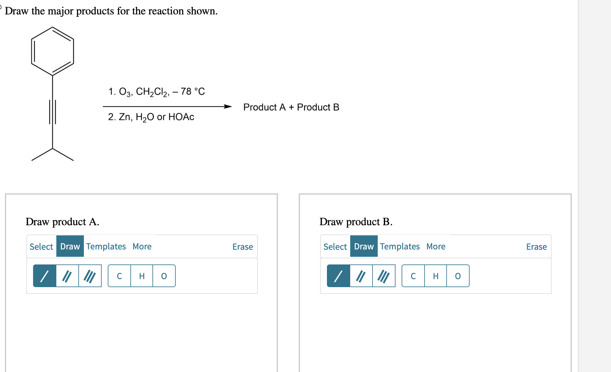 Draw the major products for the reaction | Chegg.com