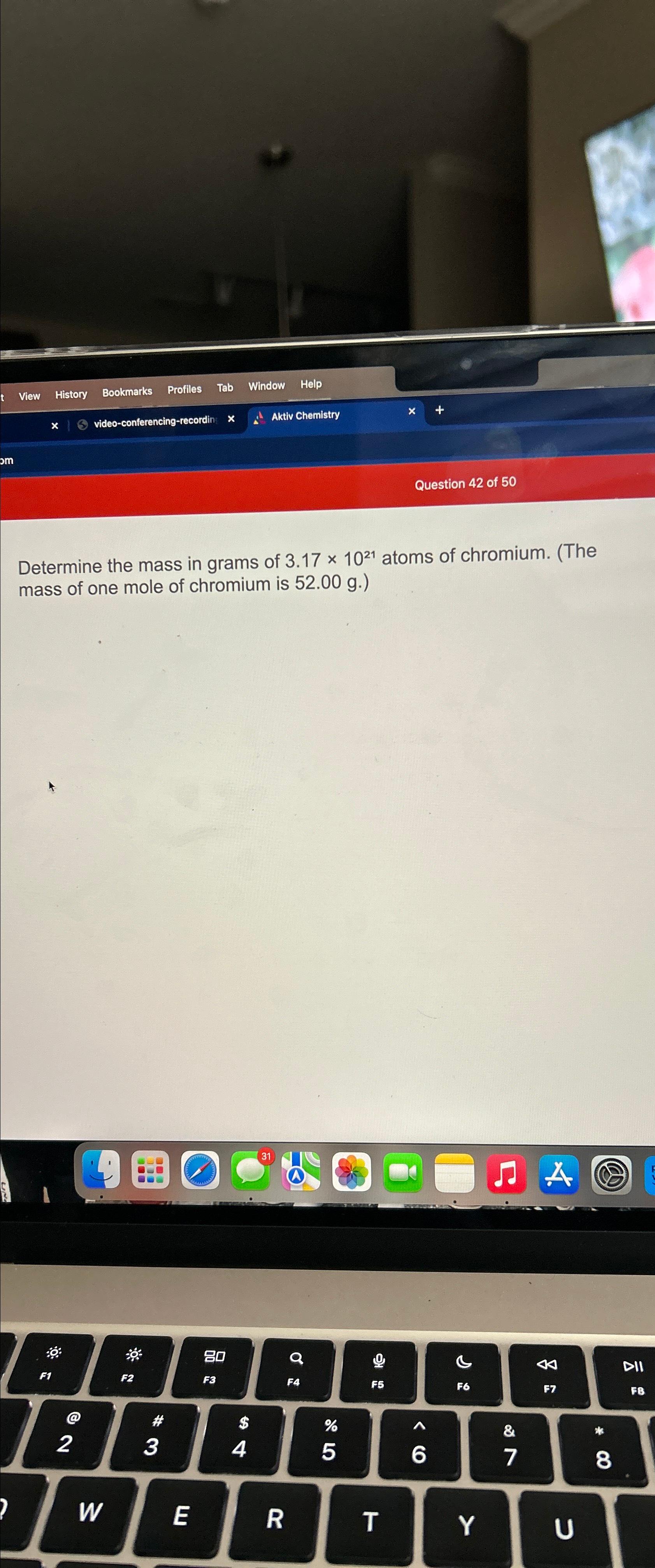 Solved Determine the mass in grams of 3.17×1021 ﻿atoms of | Chegg.com