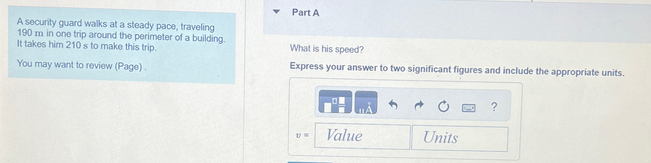 Solved A security guard walks at a steady pace, traveling | Chegg.com