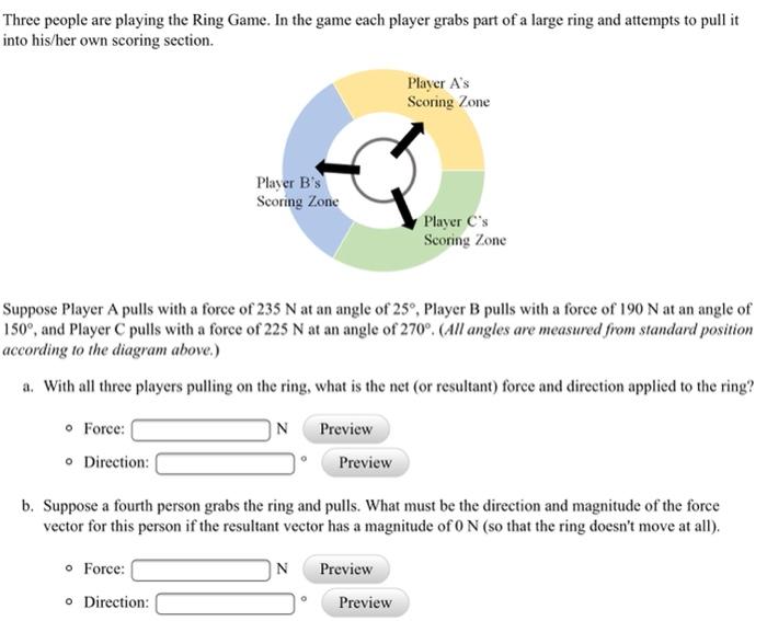 Solved Three people are playing the Ring Game. In the game | Chegg.com