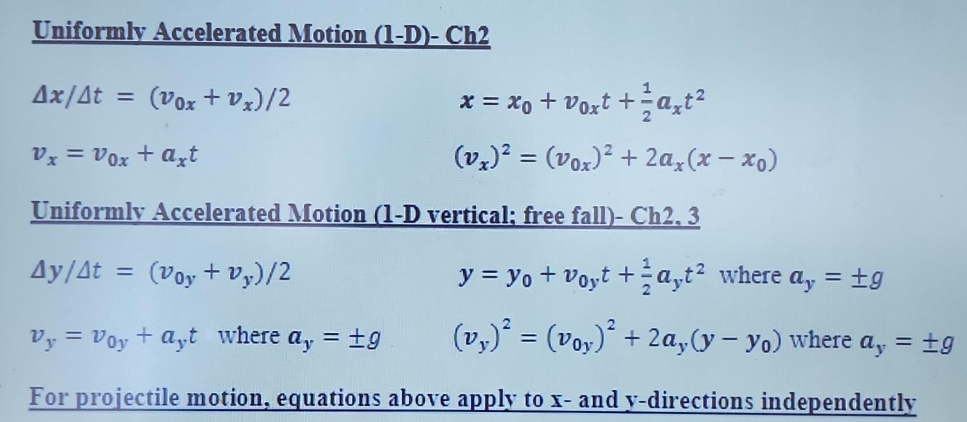 Solved what is another equation from this equation sheet | Chegg.com