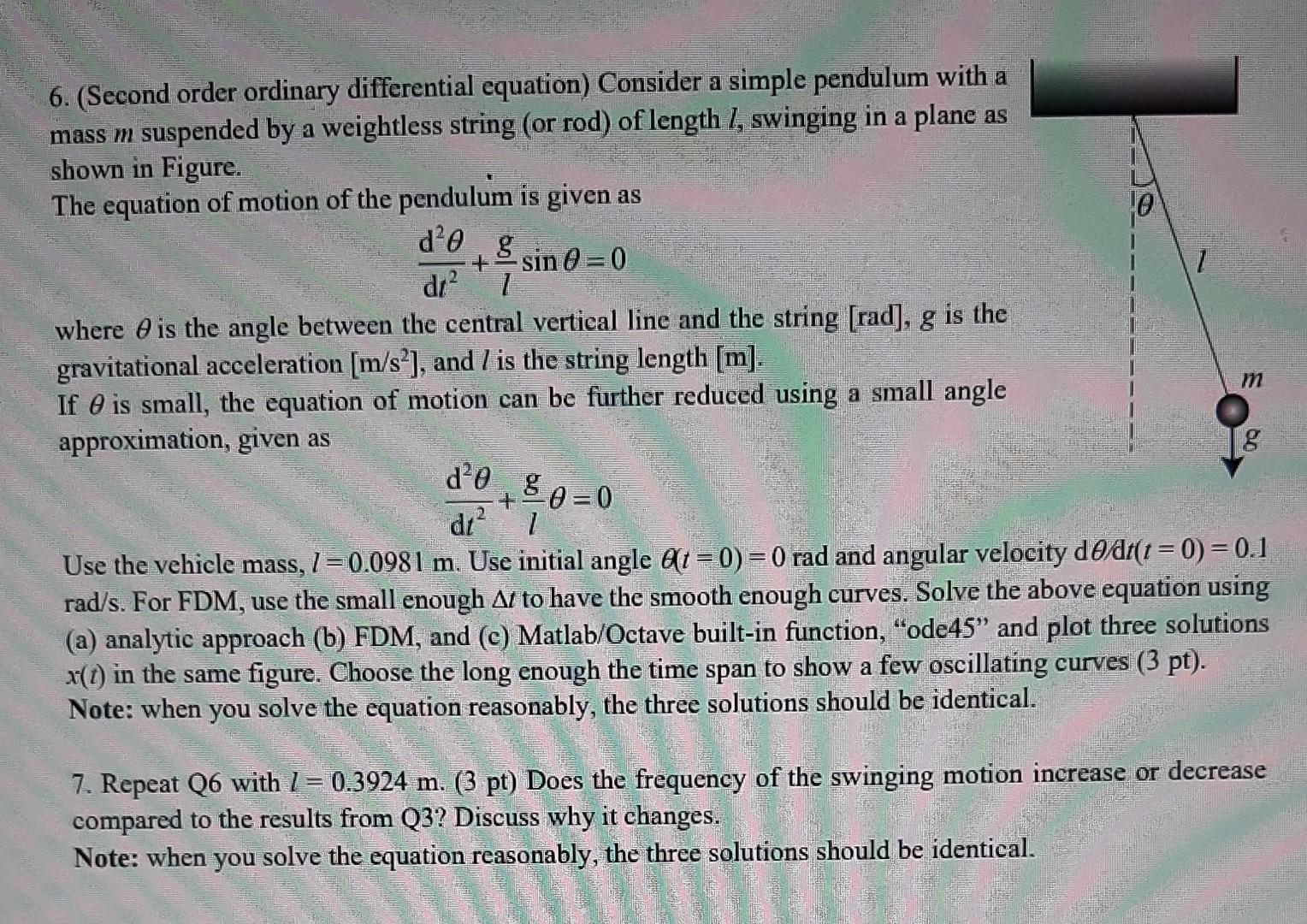 Solved 6 Second Order Ordinary Differential Equation