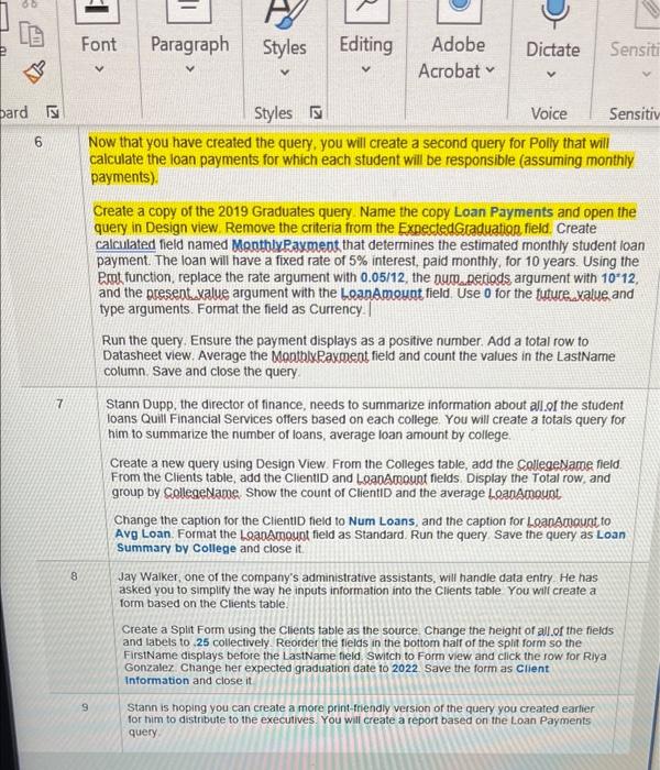 Solved y0 SB bard 6 7 8 Font I 9 Paragraph Styles Editing | Chegg.com