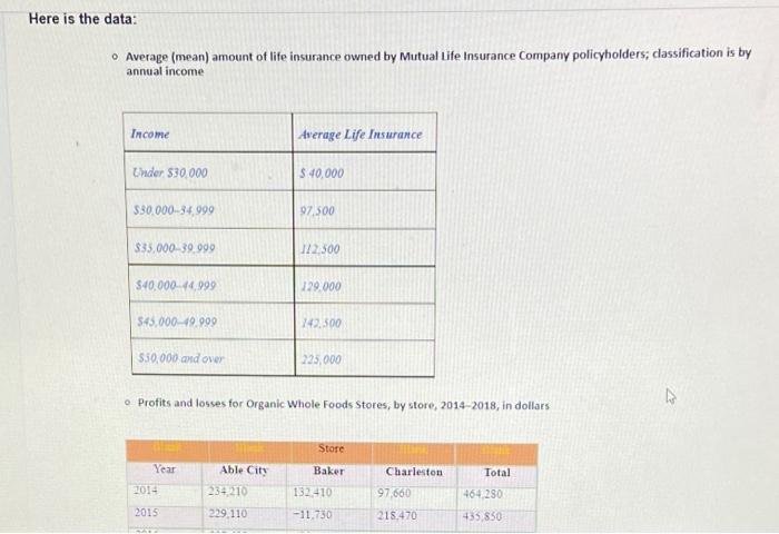 1. Choose ONE of the sets of facts/data shown here. | Chegg.com