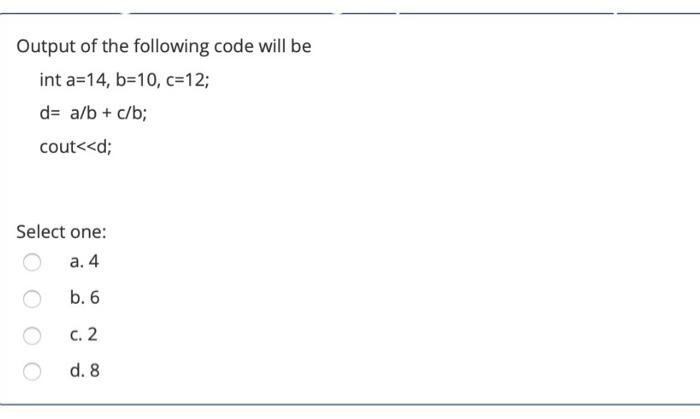 Solved Which of the following is correct identifier in C++? | Chegg.com