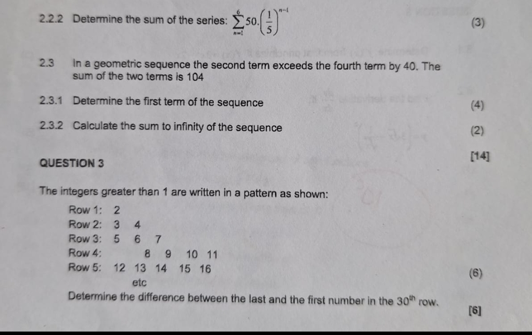 Solved 2.2.2 ﻿Determine the sum of the series: | Chegg.com