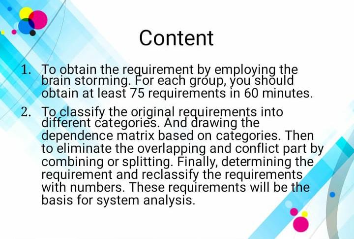 Solved Experiment 1: Requirement Determination Objectives | Chegg.com