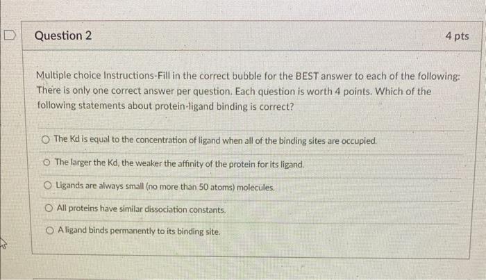 Multiple choice Instructions-Fill in the correct | Chegg.com