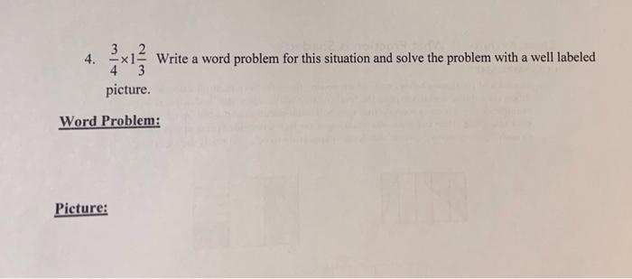 Solved 4. Write a word problem for this situation and solve | Chegg.com