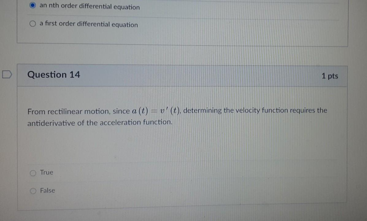 Solved An Nth Order Differential Equation A First Order