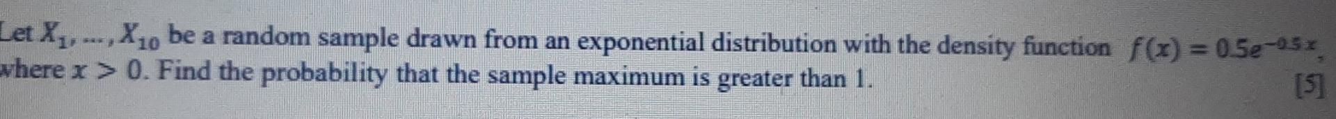 Solved et \\( X_{1}, \\ldots, X_{10} \\) be a random sample | Chegg.com