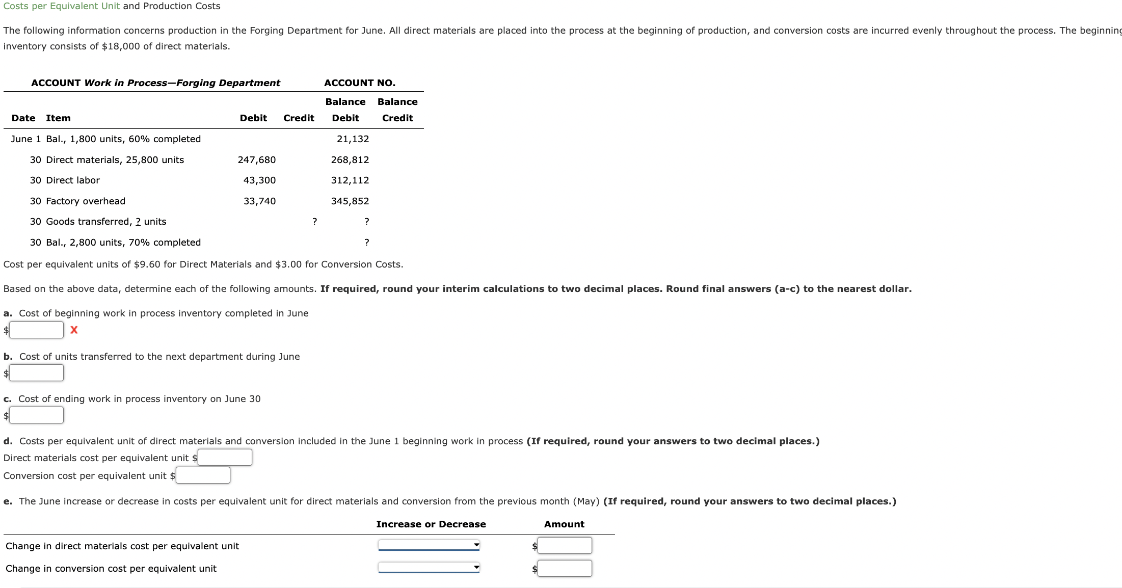 Solved Costs per Equivalent Unit and Production | Chegg.com
