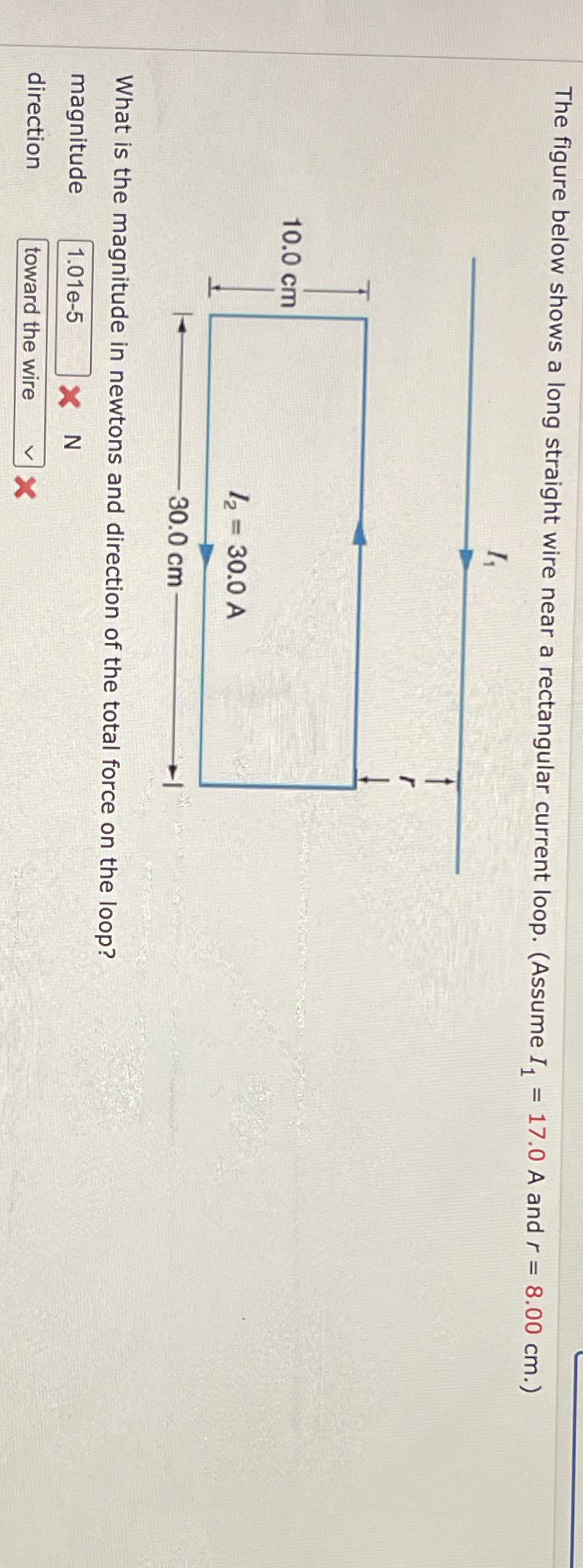 Solved The figure below shows a long straight wire near a | Chegg.com
