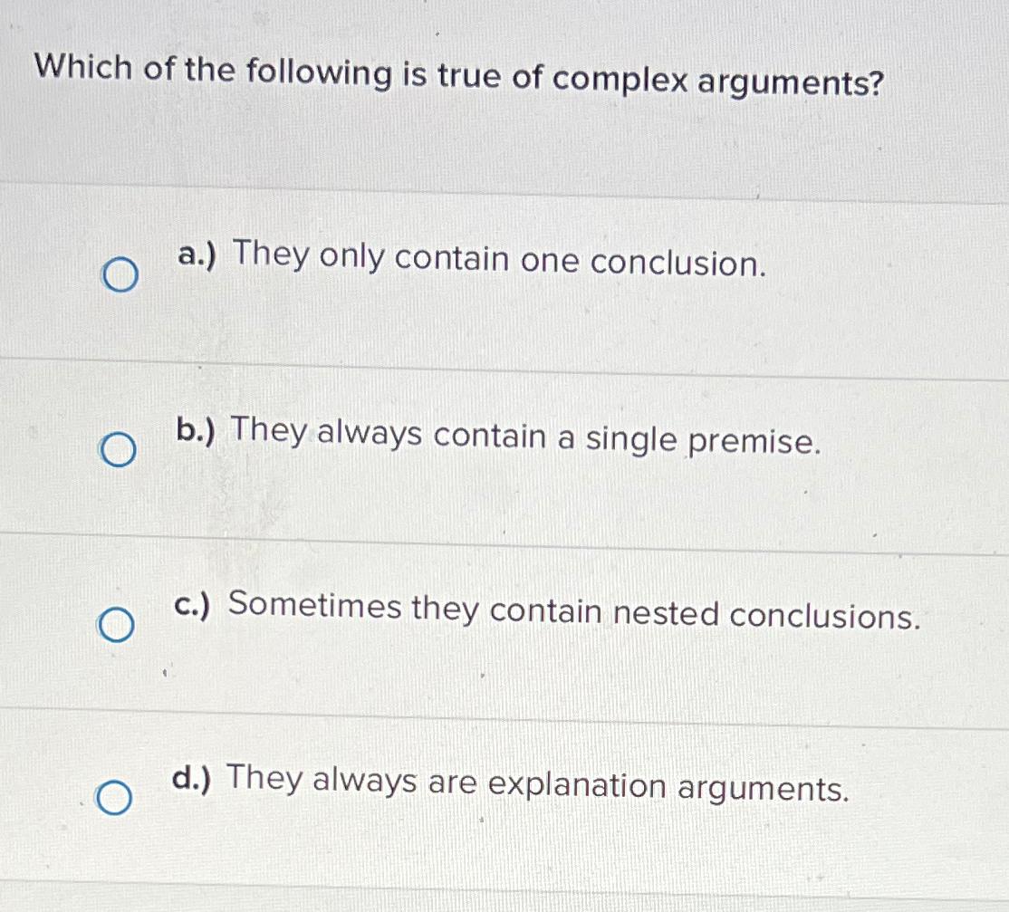Solved Which of the following is true of complex | Chegg.com