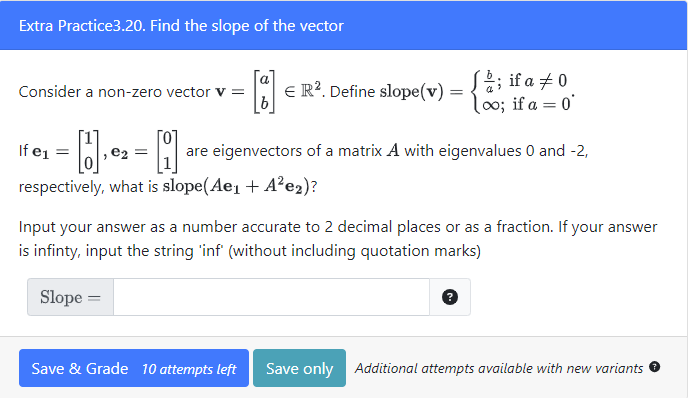 Solved Extra Practice3.20. ﻿Find the slope of the | Chegg.com