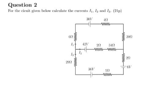 Solved Question 2For the cicuit given below calculate the | Chegg.com