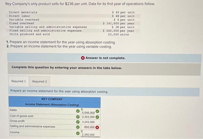 Solved Trio Company reports the following information for | Chegg.com