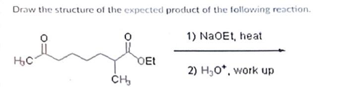 Solved Draw the structure of the expected product of the | Chegg.com