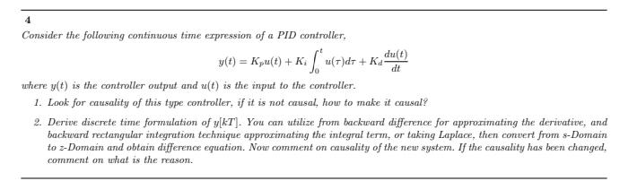 Solved 4Consider the following continuous time expression of | Chegg.com