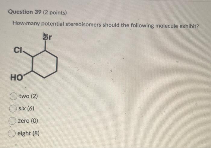 Solved Question 39 (2 points) How many potential | Chegg.com