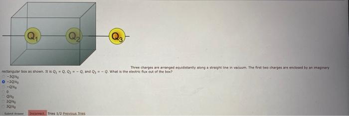 Solved Bere eharges are arraged equastantor alghg a straght | Chegg.com