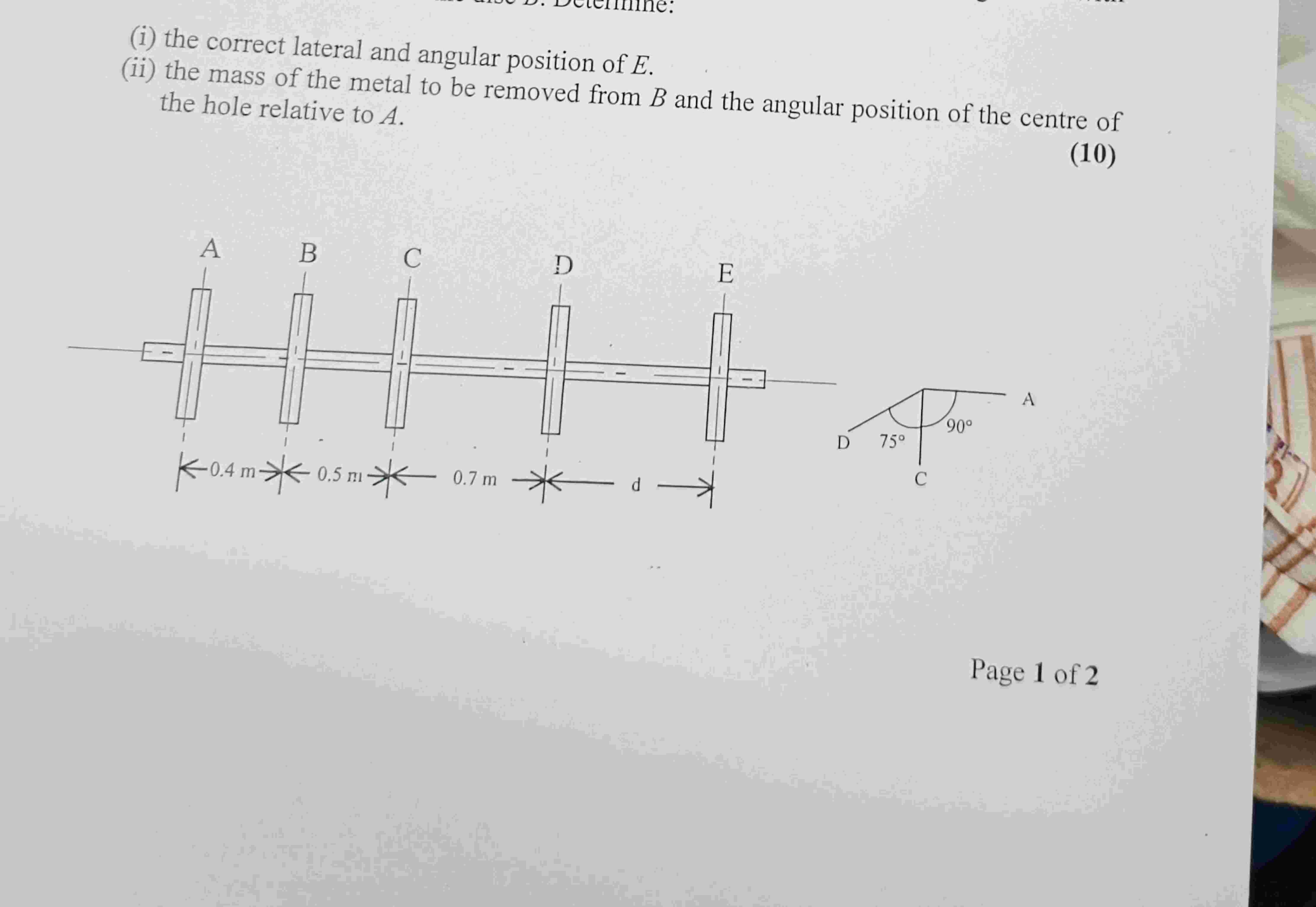 (i) ﻿the correct lateral and angular position of \( | Chegg.com