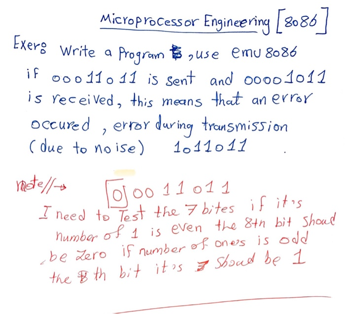 Microprocessor Engineering [8086] Exer: Write a | Chegg.com