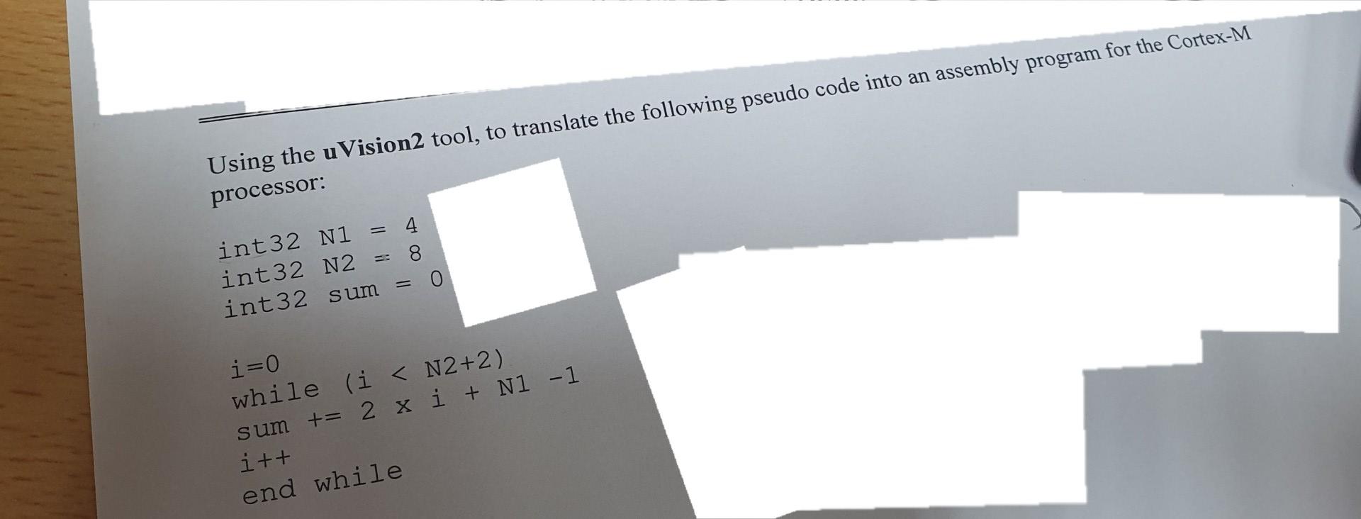 Solved Using the uVision 2 tool, to translate the following | Chegg.com