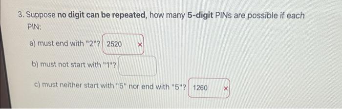 Solved A four or five-digit PIN is to be selected from the | Chegg.com