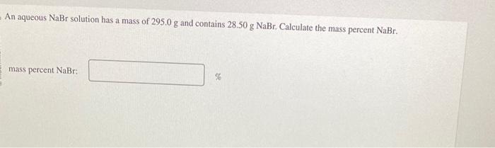 Solved An aqueous potassium chloride, KCl, solution is made | Chegg.com