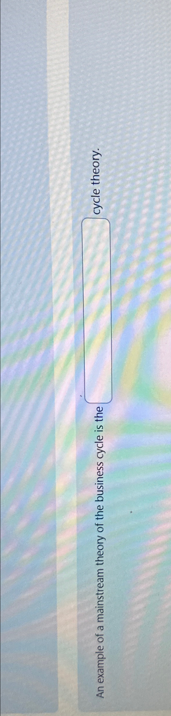 Solved An example of a mainstream theory of the business | Chegg.com