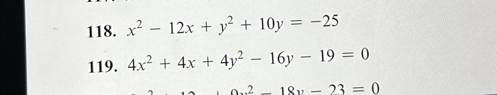 Solved 4x2+4x+4y2-16y-19=0 | Chegg.com