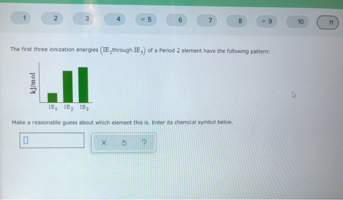 Solved The first three ionization energies (IE, through IE) | Chegg.com