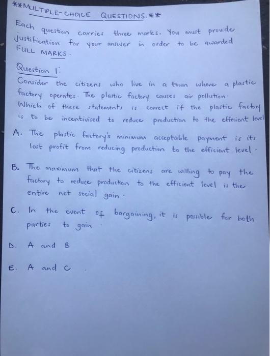 Solved **MULTIPLE CHOICE QUESTIONS.* Each question carries | Chegg.com